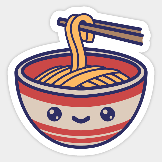 Kawaii Ramen Noodles Cute Japanese Anime T Noodles Sticker